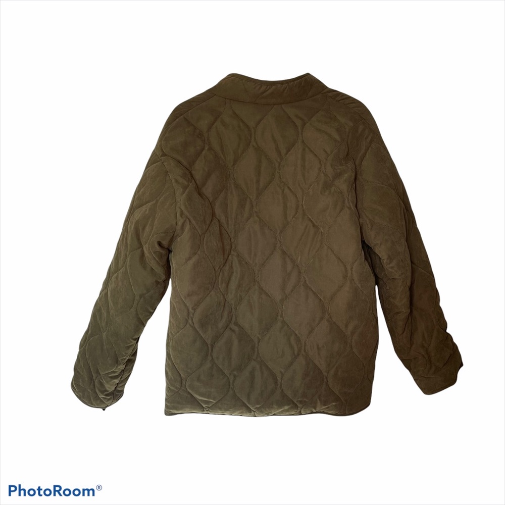 Oak + Fort Quilted Puffer Jacket, Forest Green, Overs… - Gem